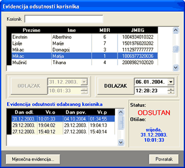 Primjeri sučelja i izgleda prozora sustava DOMEK - socijalna služba ...
